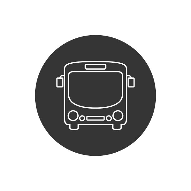Bus line icon symbol vector on white - 兔兔图床 - 免费高效图床，支持30MB图片上传 - TUTU.TO