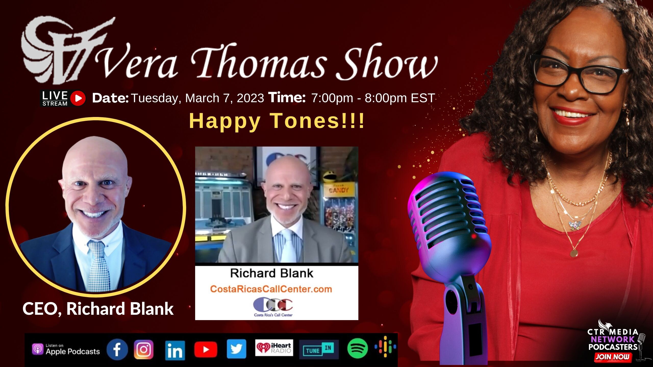 Vera Thomas Show guest telesales expert Richard Blank Costa Ricas Call ...